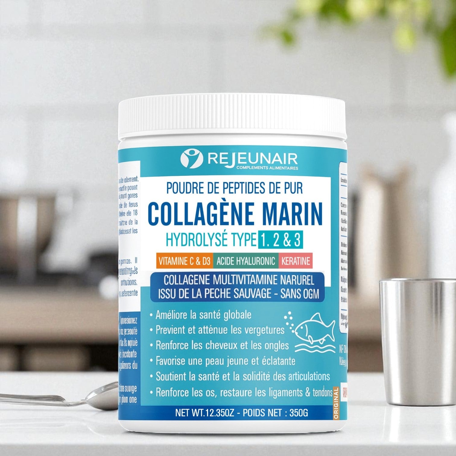 Collagène Pot de 350g (Poudre de Collagène Marin Pur Hydrolysé) – CARRYGOO